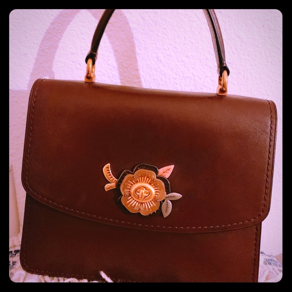 Coach | Bags | Coach Tea Rose Top Handle | Poshmark